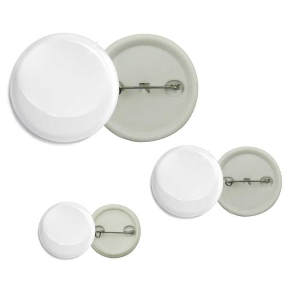 50 Plastic Button Badges - 75mm